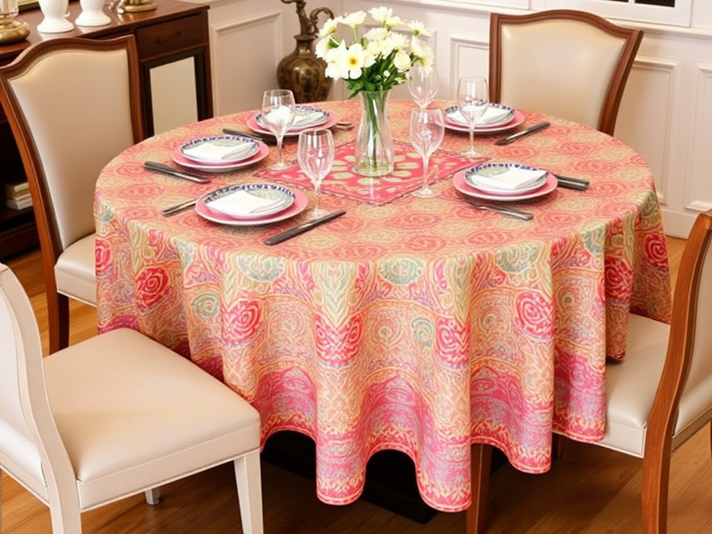 Can You Use a Rectangle Tablecloth on a Round Table? Tips & Sizing ...